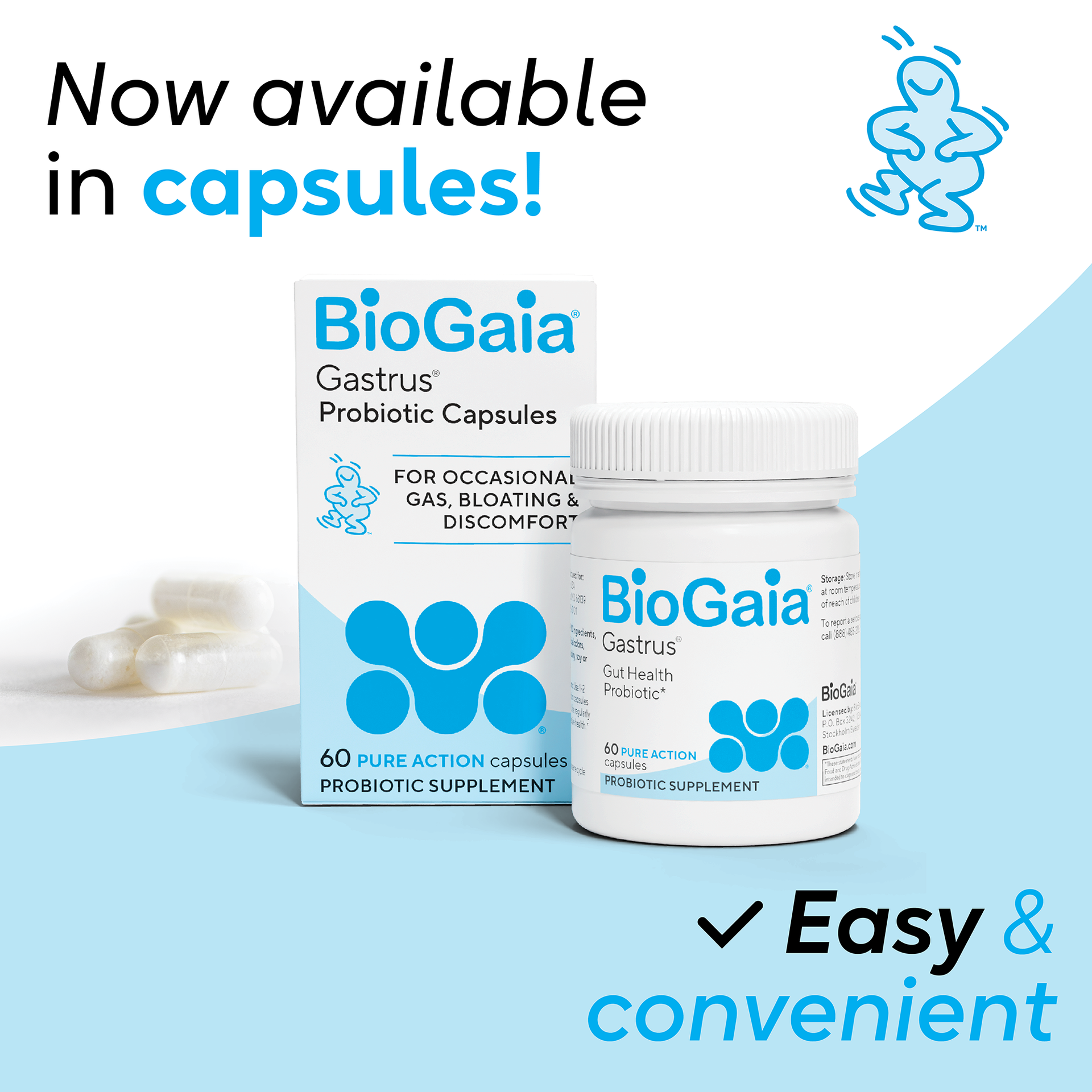 BioGaia Gastrus | Adult Probiotic for Constipation, Diarrhea, Gas, Bloating