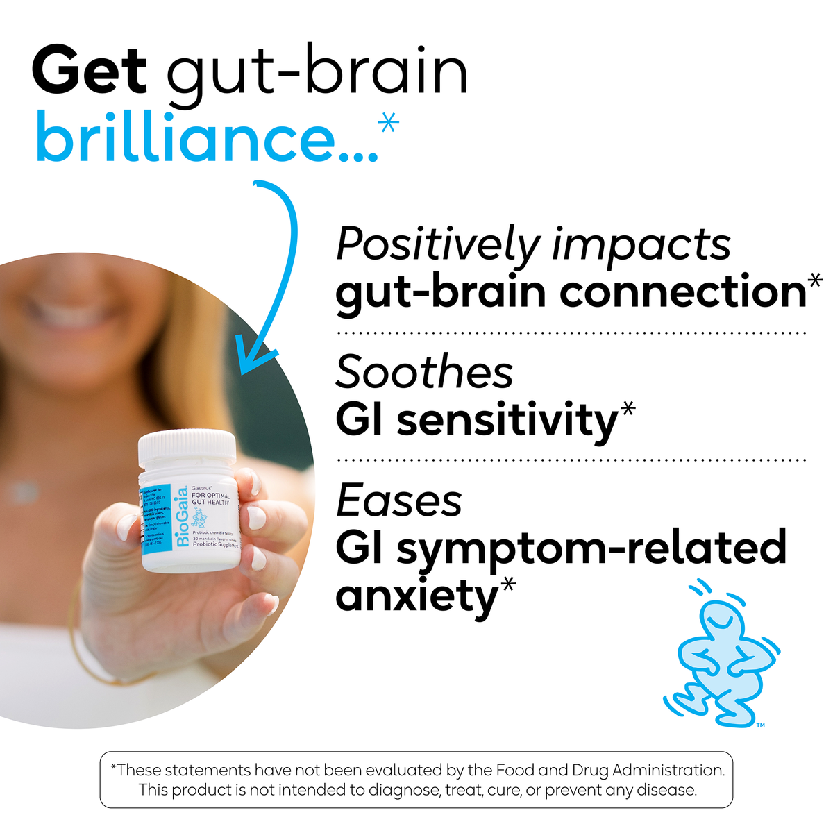 BioGaia Gastrus | Adult Probiotic for Constipation, Diarrhea, Gas, Bloating